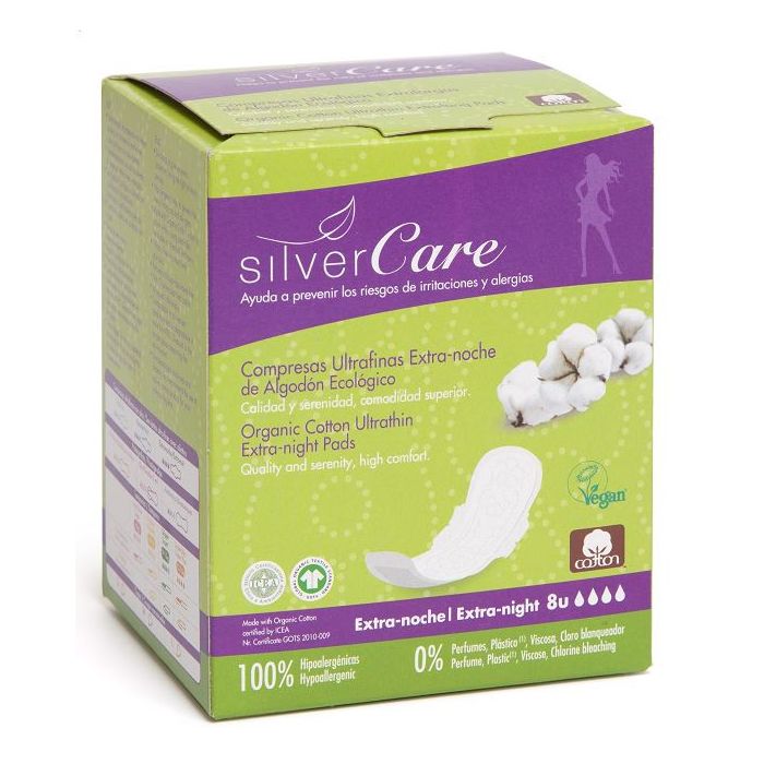 Assorbente in cotone ecologico extra notte con ali