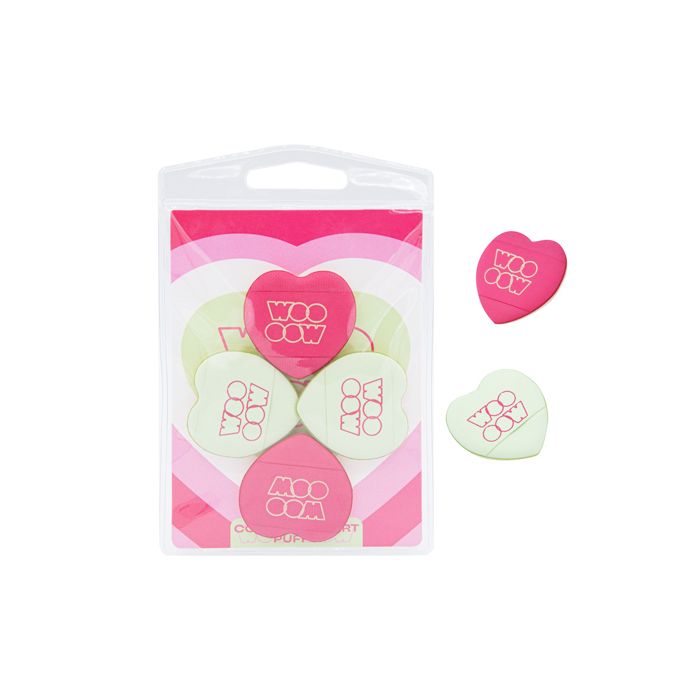 Colourful Heart Puffs Spugne per trucco